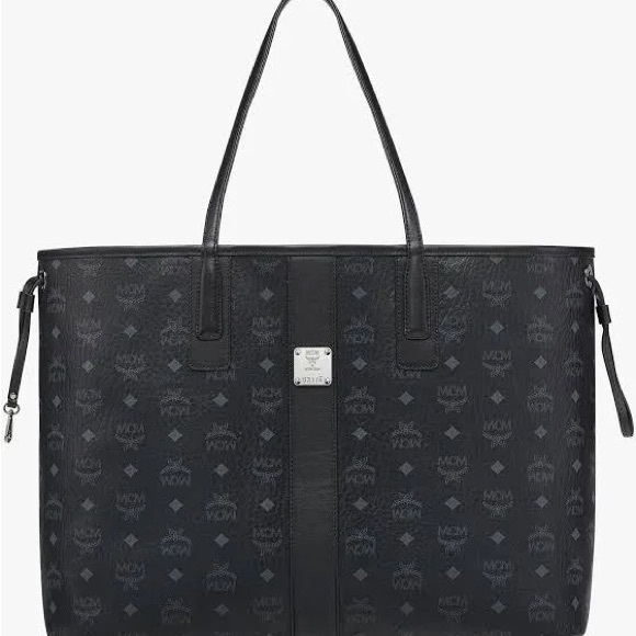 MCM | Bags | Mcm Black Monogram Tote | Poshmark